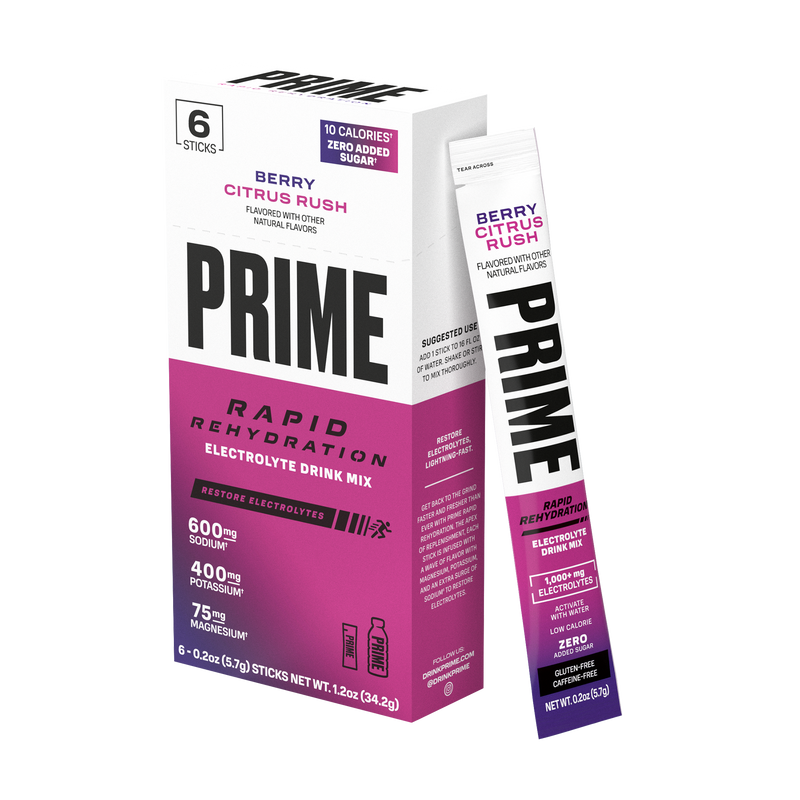 Rapid Rehydration Sticks - Berry Citrus Rush - PRIME
